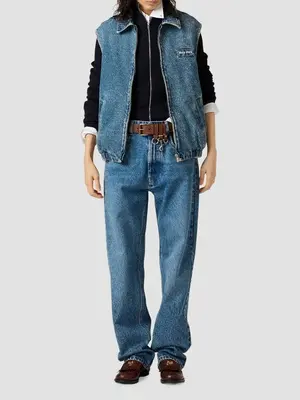 Miu Miu Washed Denim Vest