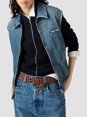 Miu Miu Washed Denim Vest