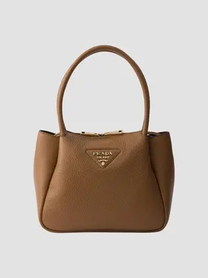 Prada Small Leather Top Handle Bag - Brown