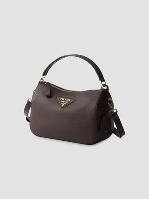 Prada Small Leather Top Handle Bag - Brown
