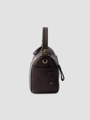 Prada Small Leather Top Handle Bag - Brown