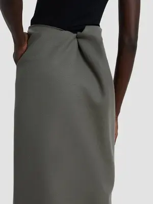 Issey Miyake Calligraph Wool Maxi Skirt