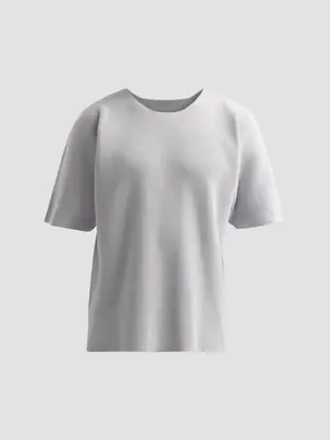 Issey Miyake Basic Knit T-shirt - Light Gray
