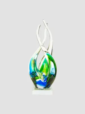 DALE TIFFANY Coastal Harmony Handcrafted Art Glass Sculpture - Multi