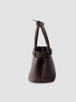 Prada Buckle Small Leather Top Handle Bag With Belt - Brown