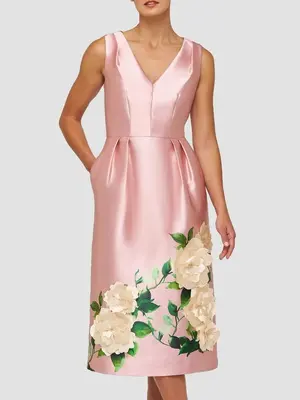 KAY UNGER Briella Floral Midi-dress