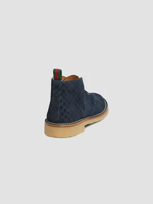 Gucci Gg Suede Ankle Boots