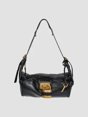 Chloé Paddington Leather Shoulder Bag - Black