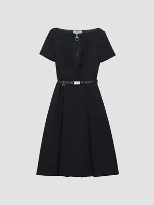Prada Embroidered Natte Fabric Dress