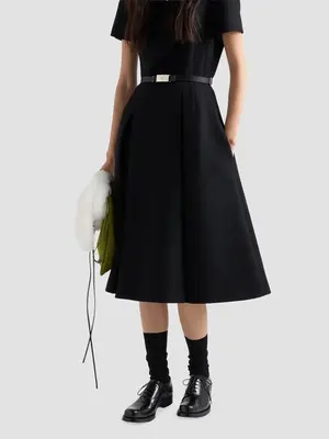 Prada Embroidered Natte Fabric Dress