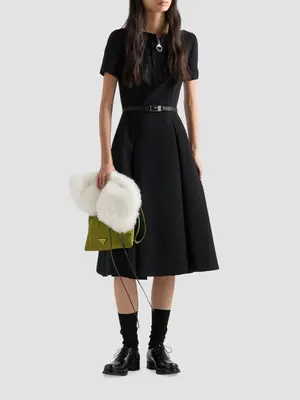 Prada Embroidered Natte Fabric Dress