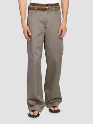 Sacai Cotton Chino Nylon Twill Pants