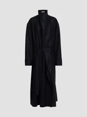 Issey Miyake Shell Wool-blend Coat - Black