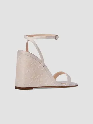 ANNE BARGE Ella Jacquard Wedge Sandals