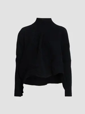 Issey Miyake Kone Kone Rib-knit Sweater - Black