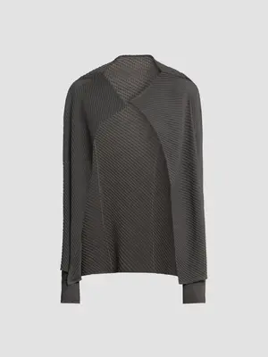 Issey Miyake Misty Pleats Cardigan - Gray