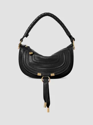 Chloé Mini Marcie Leather Shoulder Bag - Black