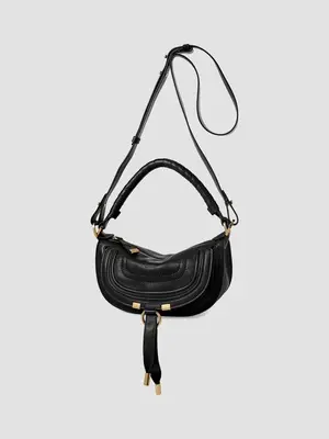 Chloé Mini Marcie Leather Shoulder Bag - Black