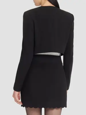 Chloé Scalloped Stretch-cotton Blazer