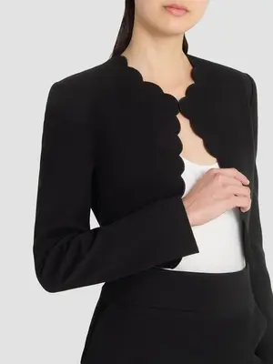 Chloé Scalloped Stretch-cotton Blazer