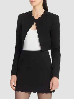 Chloé Scalloped Stretch-cotton Blazer