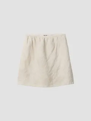 Miu Miu Linen Skirt - Beige