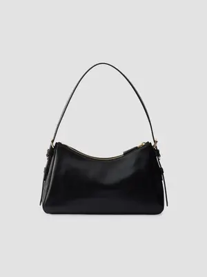 Prada Aimée Medium Leather Shoulder Bag - Black
