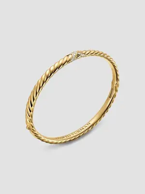 David Yurman Sculpted Cable X Bracelet In 18k Yellow Gold