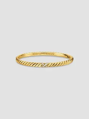 David Yurman Sculpted Cable X Bracelet In 18k Yellow Gold
