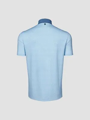 Greyson Guardian Printed Polo Shirt - Wolf Blue