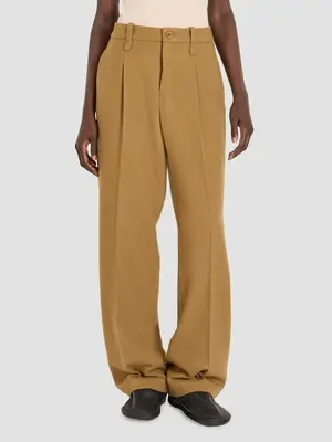 Issey Miyake Pleated Wool Tweed Pants
