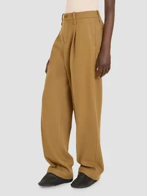 Issey Miyake Pleated Wool Tweed Pants