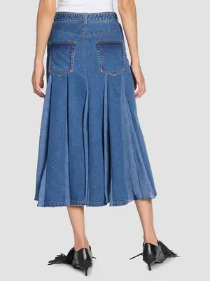 Sacai Denim Hybrid Midi-skirt
