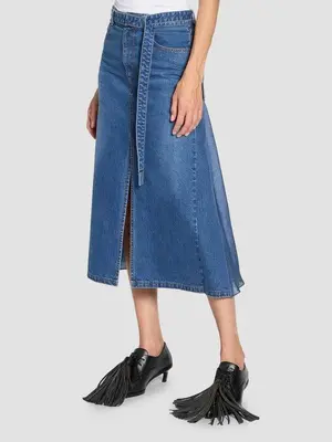 Sacai Denim Hybrid Midi-skirt