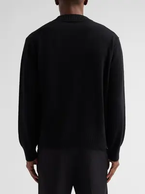 Sacai Asymmetric Zip Wool Knit Sweater