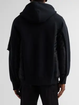 Sacai Sponge Sweat X Nylon Twill Hoodie