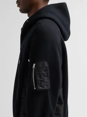Sacai Sponge Sweat X Nylon Twill Hoodie