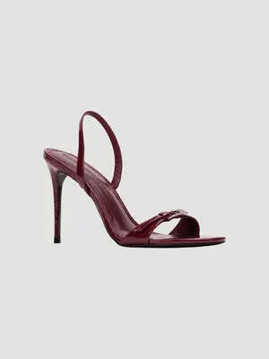 BLACK SUEDE STUDIO Romi 100mm Patent Sandals