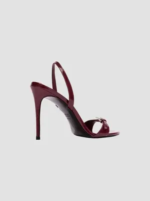 BLACK SUEDE STUDIO Romi 100mm Patent Sandals