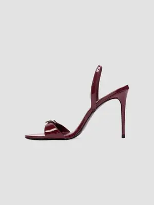BLACK SUEDE STUDIO Romi 100mm Patent Sandals