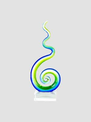 DALE TIFFANY Coastal Whirl Handcrafted Art Glass Sculpture - Multi
