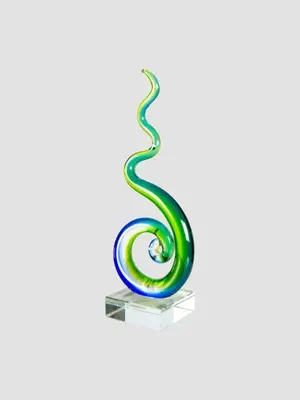DALE TIFFANY Coastal Whirl Handcrafted Art Glass Sculpture