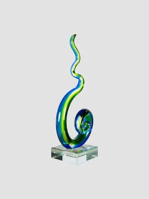 DALE TIFFANY Coastal Whirl Handcrafted Art Glass Sculpture