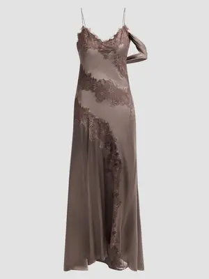 AMUR Reese Cascade Lace Gown - Autumn Sky
