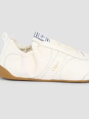 Chloé Kick Leather Low-top Sneakers - Eggshell