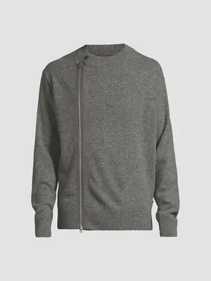 Sacai Wool Zip-front Cardigan - Gray