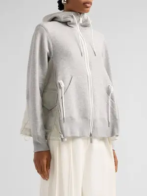 Sacai Sponge Sweat Nylon Twill Hoodie