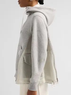 Sacai Sponge Sweat Nylon Twill Hoodie