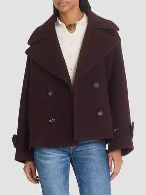 Chloé Double-breasted Wool-blend Coat