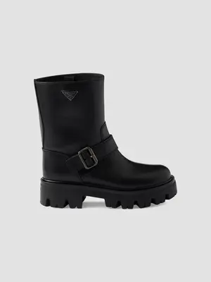 Prada Leather Boots - Black